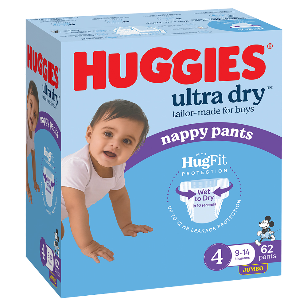 Huggies Ultra Dry Nappy Pants for Boys | Bounty Parents