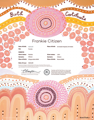 Indigenous Birth Certificates available bow | Bounty Parents