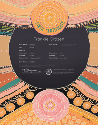 Indigenous Birth Certificates available bow | Bounty Parents