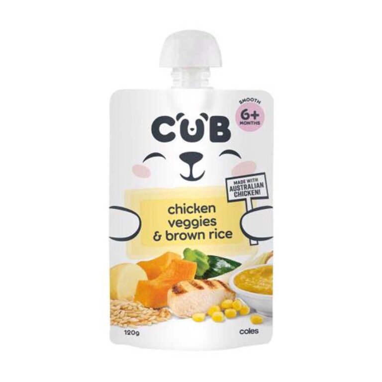CUB Chicken Veg & Brown Rice 6+ Months Pouch | Bounty Parents